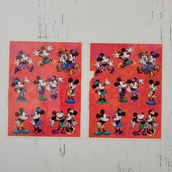 Vintage | Office | Vtg 9s Disney And Looney Tunes Stickers Sheets ...